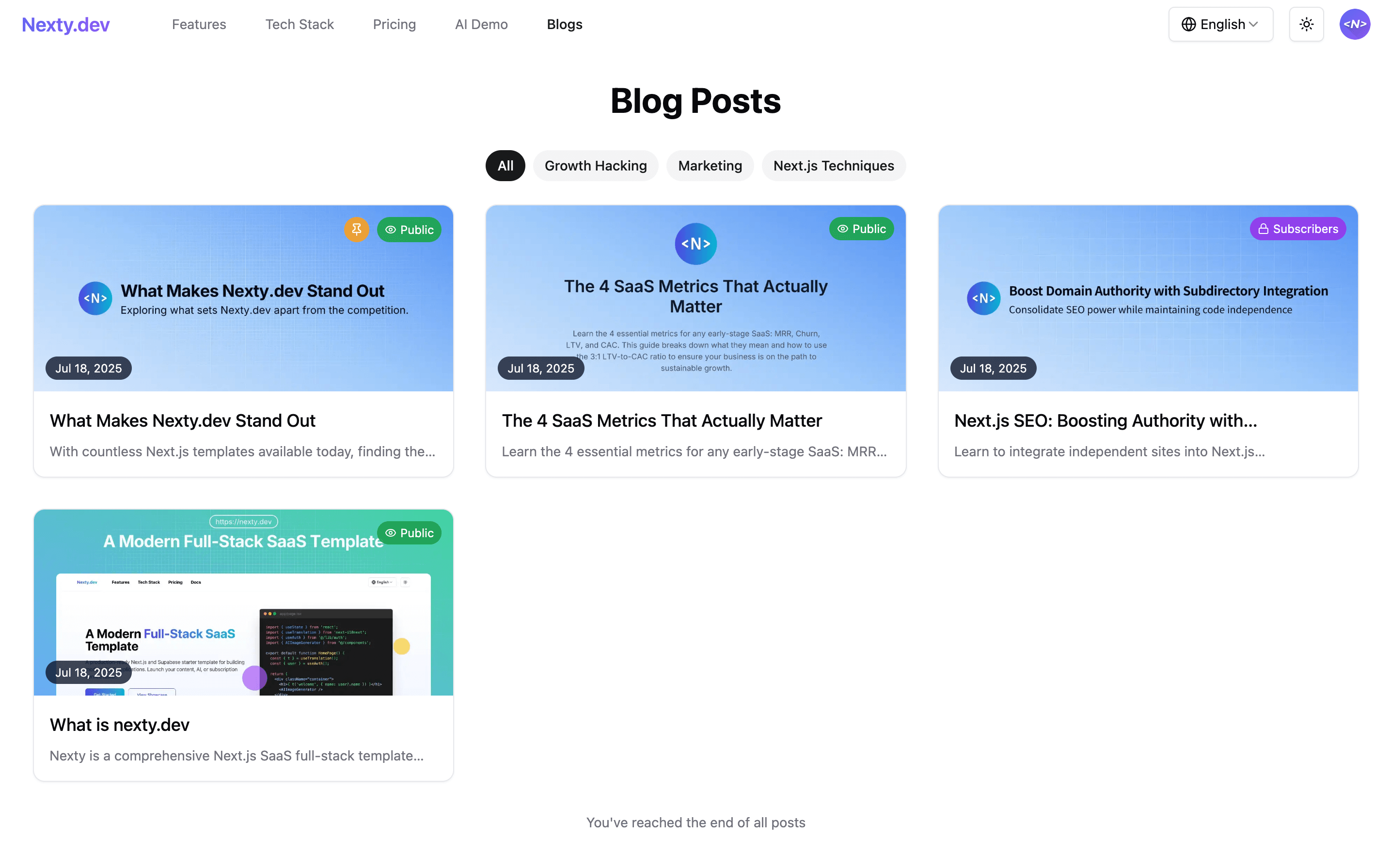 NEXTY.DEV - A Modern Next.js Full-Stack SaaS Template
